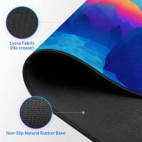 China Custom Full Colour Design Print XL Polyester Fabric Gaming Mouse Pad with Rubber Base for sale
