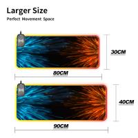 China Custom Gaming Mouse Mat Wireless Charging Mouse Pad with Oversized RGB Luminous Desk Mat for sale