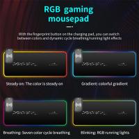 China Custom Logo 900*400*3mm Gaming Qi 15W Fast Wireless Charging Mouse Pad for iPhone 14 for sale