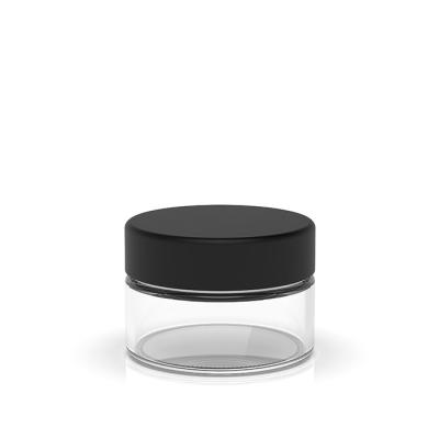 China Flower Glass Concentrate Jars 1oz  2oz Glass Jars Clear Black Different Size Glass Bottles for sale