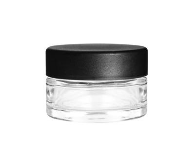 China Concentrate 1 Oz Straight Sided Glass Jars Flower Packing for sale