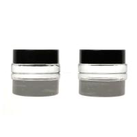 China 7ml Black Cap Glass Concentrate Jar Round Cosmetics Glass Container for sale