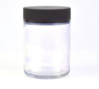 China 4oz Child Resistant Clear Jar Flower Packaging Flower Glass Jars Containers for sale
