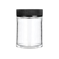 China 4oz Child Resistant Clear Jar Flower Packaging Flower Glass Jars Containers for sale