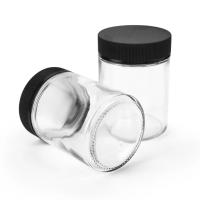 China 4oz Child Resistant Clear Jar Flower Packaging Flower Glass Jars Containers for sale