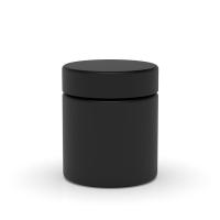 China 1oz Screw Cap Glass Concentrate Jars Opaque Black for sale