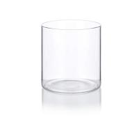 China 16oz Wooden Lid Glass Jar Clear Herb Storage Jar Suction High Borosilicate Glass for sale
