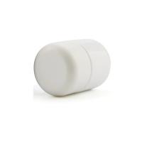 China 3-4oz Child Proof Container Sgs White Glass Jar With Arched Child Resistant Lid for sale