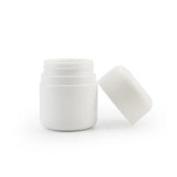 China 3-4oz Child Proof Container Sgs White Glass Jar With Arched Child Resistant Lid for sale