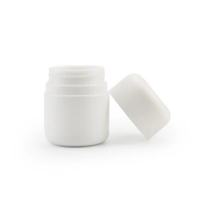 China 3-4oz Child Proof Container Sgs White Glass Jar With Arched Child Resistant Lid for sale