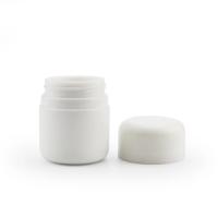 China 3-4oz Child Proof Container Sgs White Glass Jar With Arched Child Resistant Lid for sale