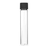 China 115mm Glass Pre Roll Tubes With CR Cap Smooth Black Childproof Glass Tube Packaging for sale