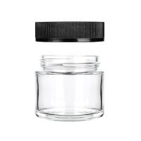 China White Cap Glass Child Resistant Jars 60ml 2oz Flower Packing Concentrate Containers for sale