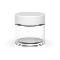 China Smell Proof 2oz Clear Jar Straight Sided Container Airtight for sale
