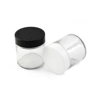 China 3oz Matte White Glass Jar Cr Lids Flower Packaging Airtight Smell Proof Jars for sale