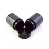 China Black Glass Child Resistant Jars 4 Oz Straight Sided Glass Jars Child Resistant Cap for sale