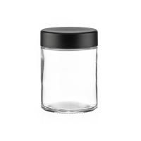 China Child Resistant 4 Oz Straight Sided Glass Jars With Lids for sale