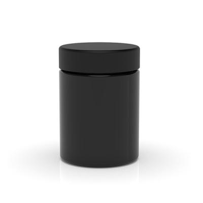 China Childproof Straight Sided Glass Jars With Lids 4oz Uv Container Child Resistant Cap for sale