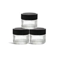 China Customize Flow Glass Concentrate Container 5ml High Borosilicate Glass Jar for sale