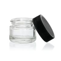 China Customize Flow Glass Concentrate Container 5ml High Borosilicate Glass Jar for sale