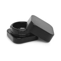 China Black Cap Glass 9ml Concentrate Jar for sale
