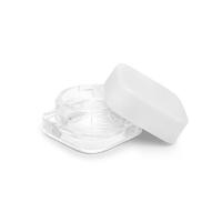 China Clear Child Proof Container  5ml Square Child Resistant Glass Jar for sale