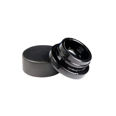 China 5ml Black Glass Concentrate Container With Child Resistant Lid Glass Concentrate Jars for sale