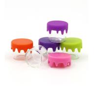 China Mini Silicone Concentrate Container Wide Neck Borosilicate Glass Jar With Lid for sale