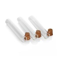 China 130MM Flower Power Packages Cork Top Weed Packaging Glass Cylindrical for sale