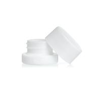 China Custom child proof glass container for cream oil concentrate glass container white glass bottle for sale