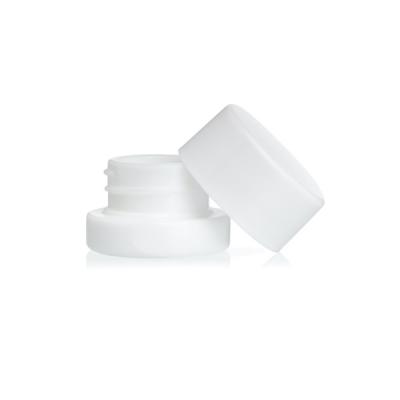 China Custom child proof glass container for cream oil concentrate glass container white glass bottle for sale