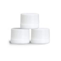 China Custom child proof glass container for cream oil concentrate glass container white glass bottle for sale