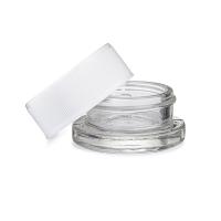 China 9ml Clear Glass Concentrate Container with Child Resistant Lid  glass concentrate jars  glass packaging for sale