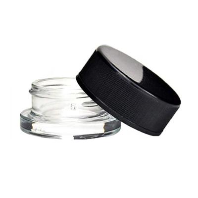 China 9ml Clear/Black/White Glass Concentrate Container with Child Resistant Lid  glass concentrate jars  glass packaging for sale