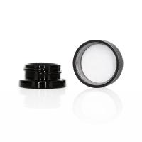 China 9ml Clear/Black/White Glass Concentrate Container with Child Resistant Lid  glass concentrate jars  glass packaging for sale