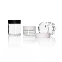 China 1oz 2oz 3oz 4oz 5oz 6ozChild Resistant Clear Black Glass Jars proof jar glass jar flower clear  glass jarchildproof jars for sale