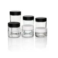 China 1oz 2oz 3oz 4oz 5oz 6ozChild Resistant Clear Black Glass Jars proof jar glass jar flower clear  glass jarchildproof jars for sale