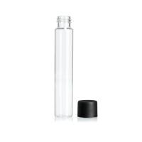 China Clear Wooden Lid Glass Jars Glass Pre Roll Tubes Childproof Borosilicate Glass Test Tube for sale