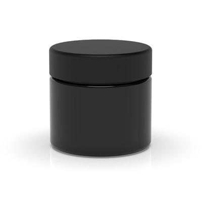 China 1oz 2oz Glass Concentrate Jars Smooth Cr Lids 3oz Glass Jars Spray Printing for sale
