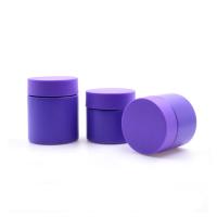 China Diameter 57mm Black UV Glass Jars CR Cap 60mm Glossy Matte Glass Jar Custom Color for sale