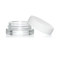 China 7ml Black Cap Glass Concentrate Container Luxury Concentrate Glass Jar 7ml for sale