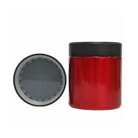 China 2oz Custom Glass Jars Smell Proof Matte Black Jar With Child Resistant Lid for sale