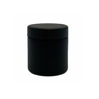 China Childproof Matte Black Glass Jars 4oz Smell Proof Stash Jar 420 Child Resistant Glass Jar for sale