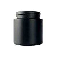 China Childproof Matte Black Glass Jars 4oz Smell Proof Stash Jar 420 Child Resistant Glass Jar for sale