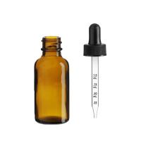 China 1oz Glass Dropper Bottles Amber Dropper Bottle Tincture Bottle 30ml With CR Cap for sale