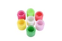 China Custom Color Painted Glass Jar Smell Proof Semi Transparent With Match Lid Graphic Design 60ml for sale