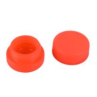 China Orange 5ml Glass Concentrate Container Child Resistant Cap Orange Opaque Glass Jar for sale