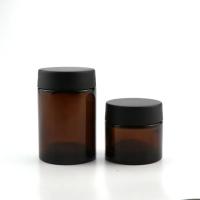 China 1oz 2oz 3oz 4oz Child Resistant Glass Jar Amber Empty Glass Bottle for sale