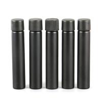 China Matte Black Child Proof Glass Pre Roll Tubes Cigar Packaging With Child Resistant Cap for sale