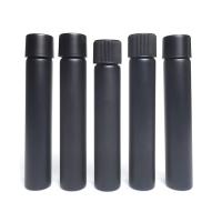 China Matte Black Child Proof Glass Pre Roll Tubes Cigar Packaging With Child Resistant Cap for sale